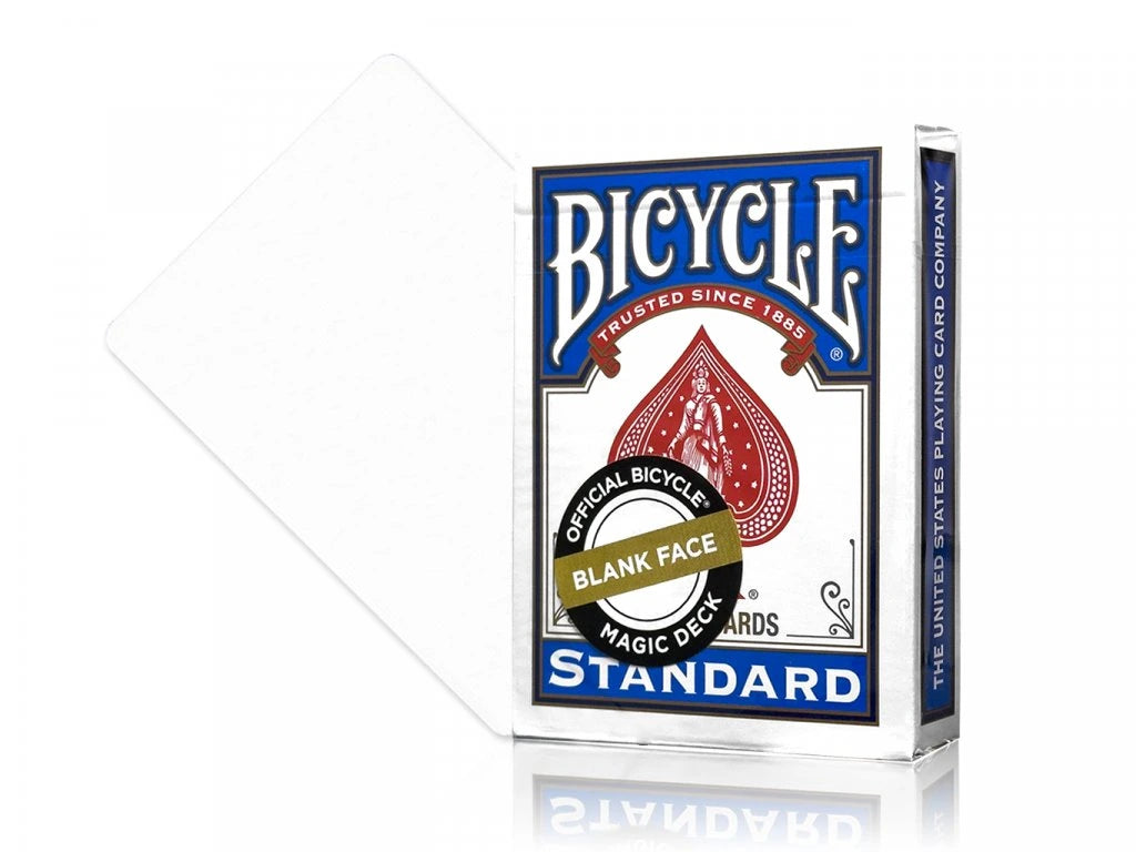 Bicycle Magic Blank Face Standard Face Cards - Red & Blue Trick Deck